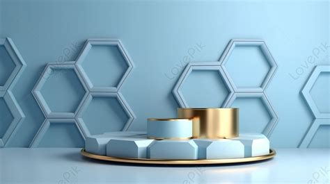 파스텔 블루 3d 제품 디스플레이 연단이 있는 고급스러운 황금색 벌집 추상 배경 스탠드 연단 배경 금색 배경 황금색 배경 이미지 Hd 연단 금색 황금색 배경 사진