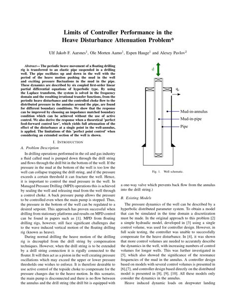 Pdf Limits Of Controller Performance In The Heave Disturbance Attenuation Problem