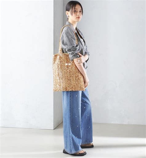 【ships別注】uhrスパンコール トート バッグshipsシップスの通販｜アイルミネ