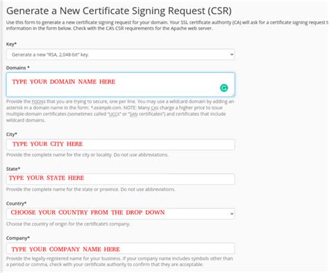 How To Generate Certificate Signing Request Csr In The Cpanel