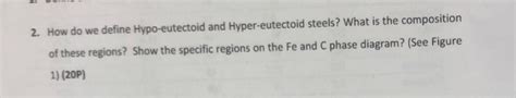 Solved 2 How Do We Define Hypo Eutectoid And