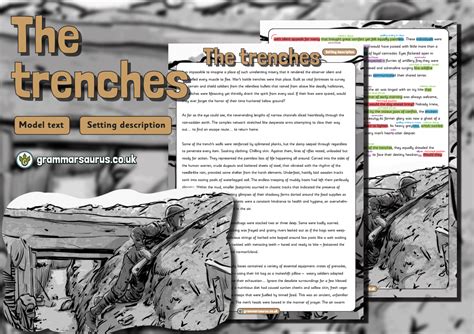 Year 6 Model Text Setting Description The Trenches Grammarsaurus