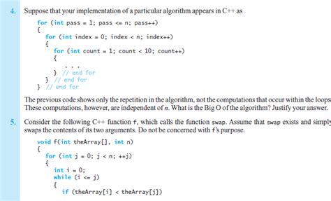 Solved 4 Suppose That Your Implementation Of A Particular
