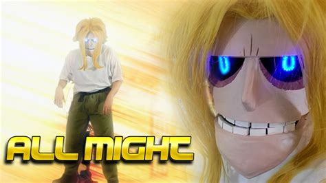 All Might Costume Showcase Small Might Mask Showcase My Hero Academia Youtube