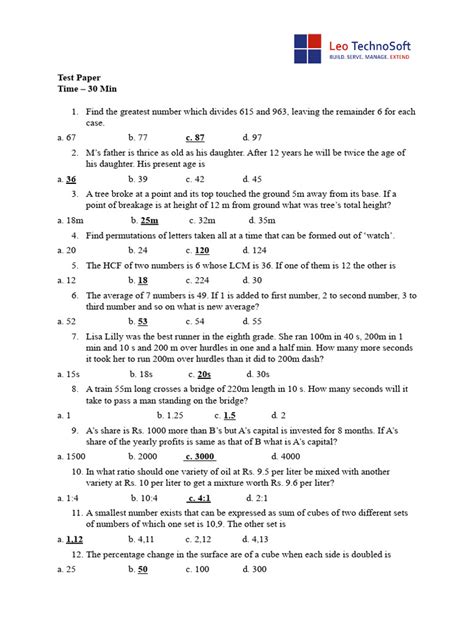 Aptitude Test Paper Pdf Language Arts And Discipline
