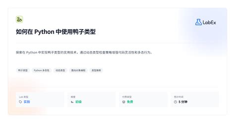 如何在 Python 中使用鸭子类型 Labex