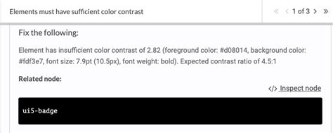 [sf][a11y][badge] fails to meet color contrast ratio with respect to