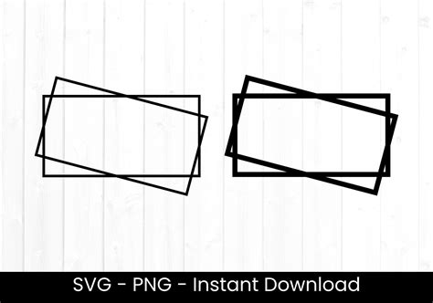 Rectangle Frame Svg Layered Svg Design Commercial Use Cut File Double