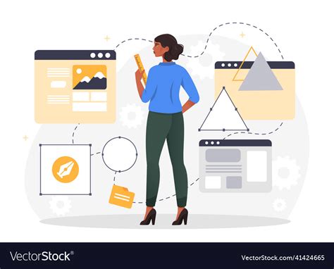 Ui Ux Design Abstract Concept Royalty Free Vector Image