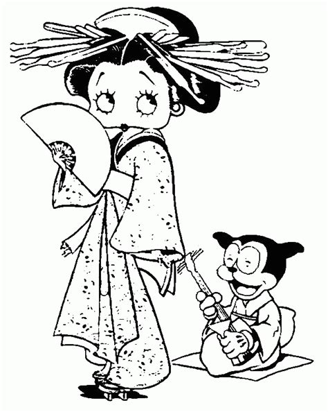 Betty Boop Halloween Coloring Pages