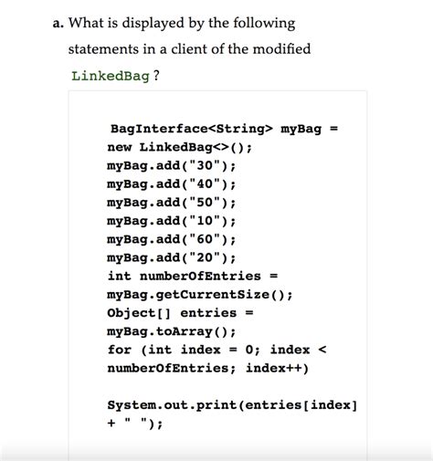 Solved Add A Constructor To The Class LinkedBag That Chegg