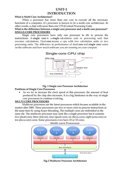 Cs6801 Notes Ghj Fgcjfgcjfgc Unit Introduction What Is Multi Core