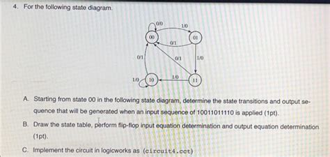 Solved For The Following State Diagram A Starting From Chegg Com