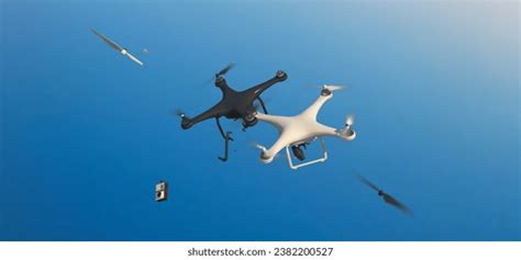 Two Drones Copters Colliding Each Other Stock Illustration 2382200527 Shutterstock