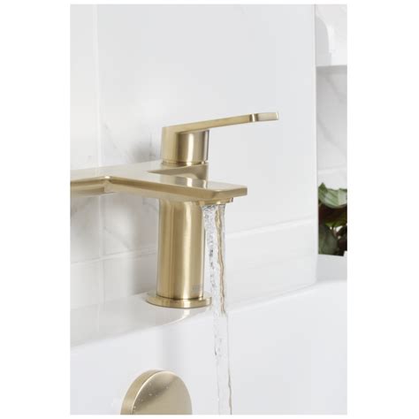 Bristan Frammento Bath Filler Tap Brushed Brass