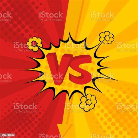 Vs입니다 대 배경 만화 스타일 디자인 싸움 벡터 일러스트 레이 션 Championship에 대한 스톡 벡터 아트 및 기타 이미지 Championship 개념 경기