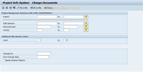 CN SAP Tcode Change Documents For Projects Network