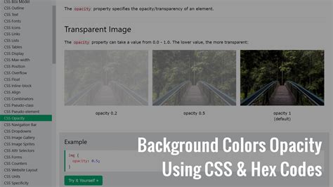 cách sử dụng css để background image css opacity độ mờ đục nhạt cho