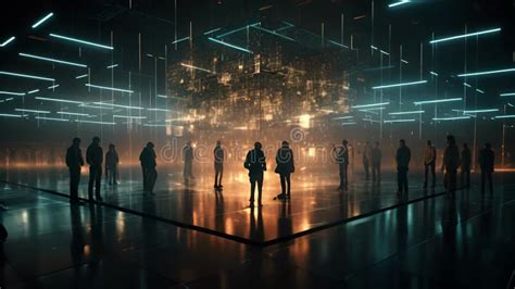 Data Scientists Work In A Modern Office Of A Technology Company On The