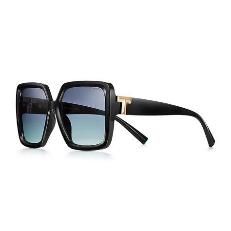 Tiffany T Sunglasses In Black Acetate With Tiffany Blue® Lenses