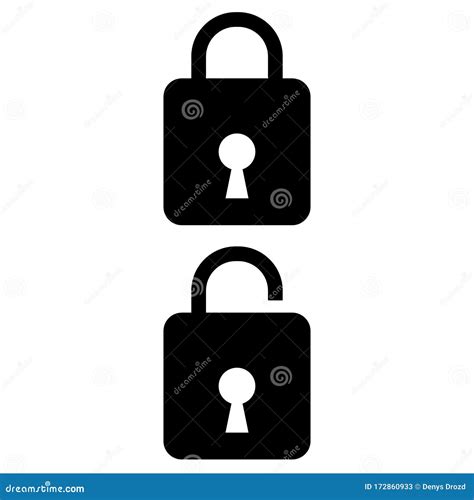 Lock Icons Vector Set Padlock Illustration Sign Collection Security