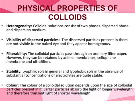 Colloids Presentation Slides PPTX Chemistry Science