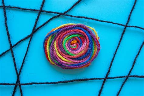 Abstract Bundle Of Colorful Threads Concept Of Unity Allyship And Resilience Stock Image