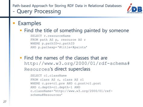 PPT A Path Based Relational RDF Database PowerPoint Presentation Free Download ID