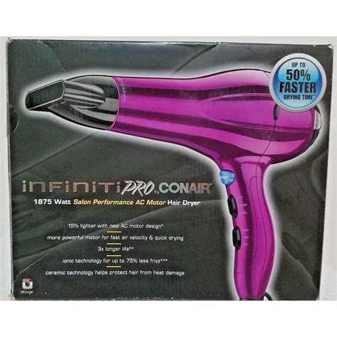 Conair Infiniti Pro 1875 Watt Salon Performance Motor Hair Dryer Fuscia
