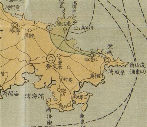 1914年山东省战局图 历史地图网