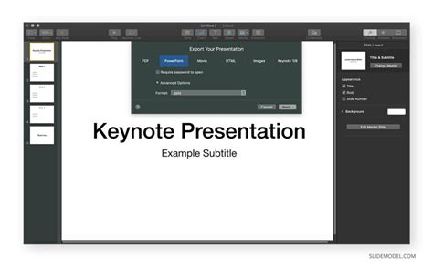 03 Save Keynote As Pptx Powerpoint In Mac SlideModel