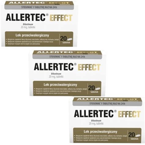 Zestaw Allertec Effect 20 Mg 3 Op X 20 Tab Lek Przeciwalergiczny