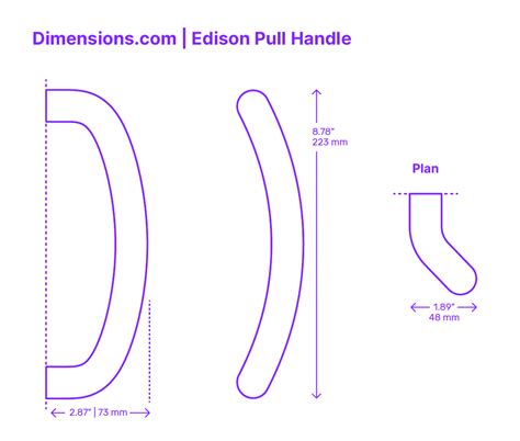 Edison Pull Handle Dimensions And Drawings
