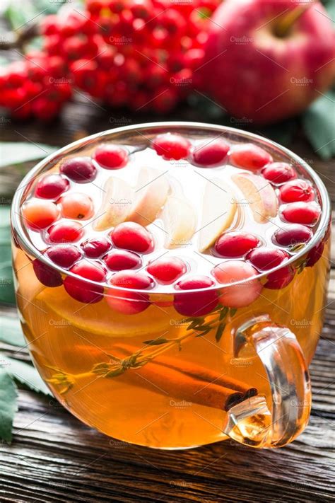 Hot Apple Cranberry Cinnamon Tea Winter Tea With Honey Winter Fruit