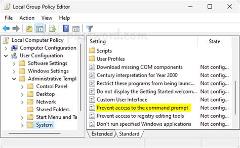 Disable Command Prompt Using Group Policy Or Registry Trick Password