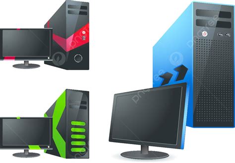 Computer And Lcd Monitor Vector Illustration Vector Lcd Design Vector