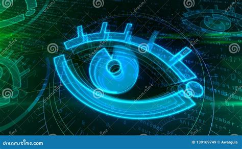 Digital Surveillance Concept With Spying Eye Symbol Stock Illustration Illustration Of Concept