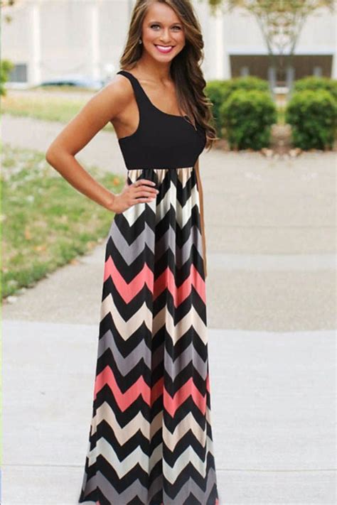 Hualong Round Neck Sleeveless Striped Maxi Dress Online Store For