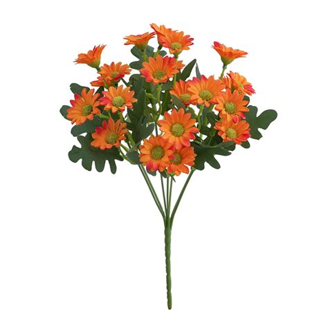 4 Bundles Artificial Daisy Flower Faux Silk Wildflowersplastic Fake