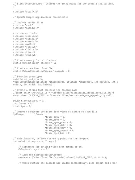 Eye Blink Opencv Pdf Computing Software