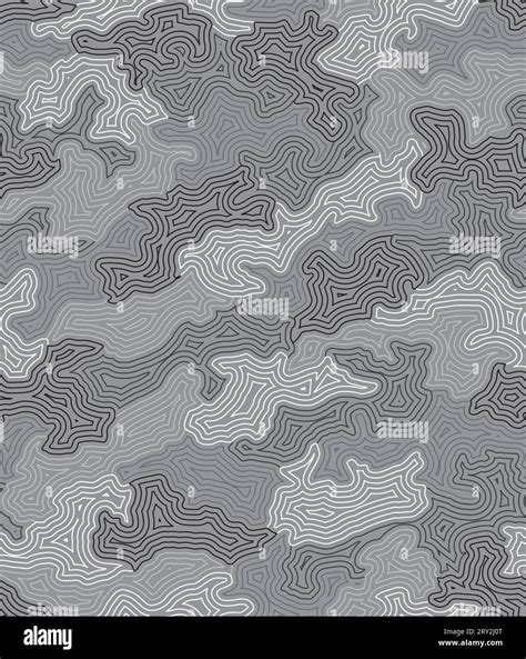 Urban Camouflage Seamless Pattern Concentric Lines Texture Black