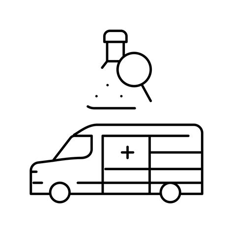 Mobile Drug Testing Line Icon Vector Illustration 19002077 Vector Art