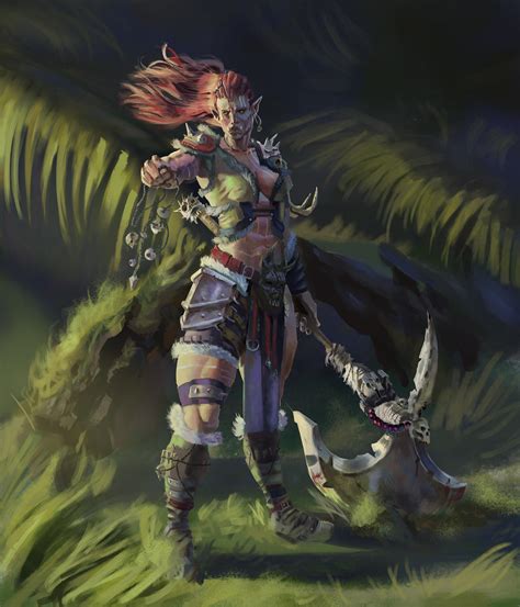 Comm Art Oc Orc Girl Rdnd