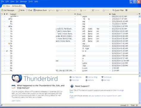 Left Side Column Missin How To Get It Back Thunderbird Support Forum Mozilla Support