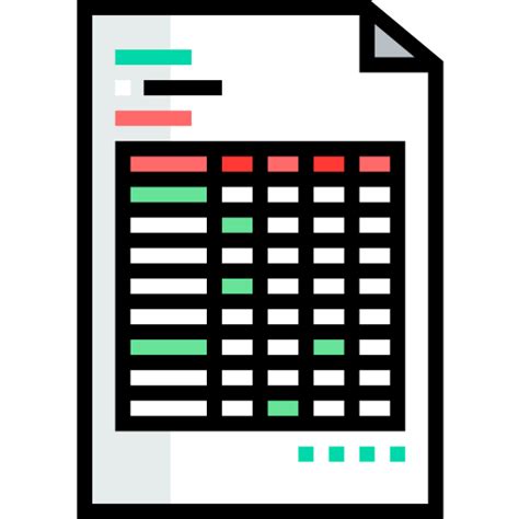 Excel Detailed Straight Lineal Color Icon