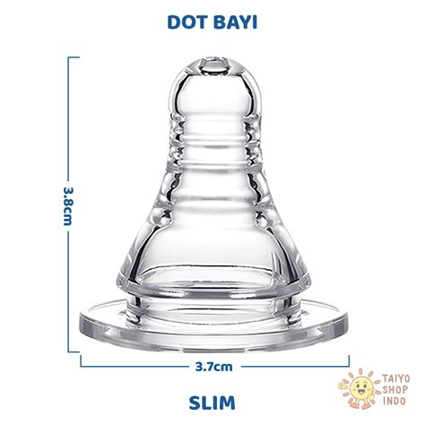 TAIYO Dot Bayi Botol Susu Nipple Puting Silikon Slim Dan Wide Neck Empeng Klasik Lebar Lazada
