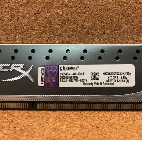 Kingston Hyper X Genesis RAM 4GB Pc Computers Tech Parts Accessories Computer Parts On