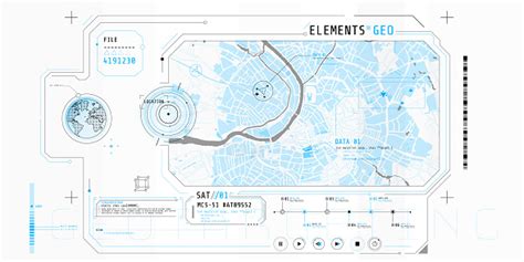 지리적 위치를 추적하기 위한 미래 형 소프트웨어 인터페이스의 설계 인포그래픽에 대한 스톡 벡터 아트 및 기타 이미지 인포