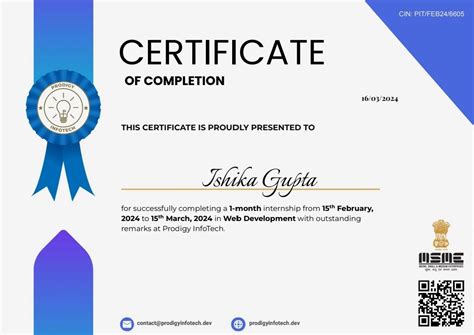 ishika gupta on linkedin internship prodigyinfotech