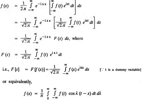 Statement Of Fourier Integral Theorem Sine And Cosine Solved
